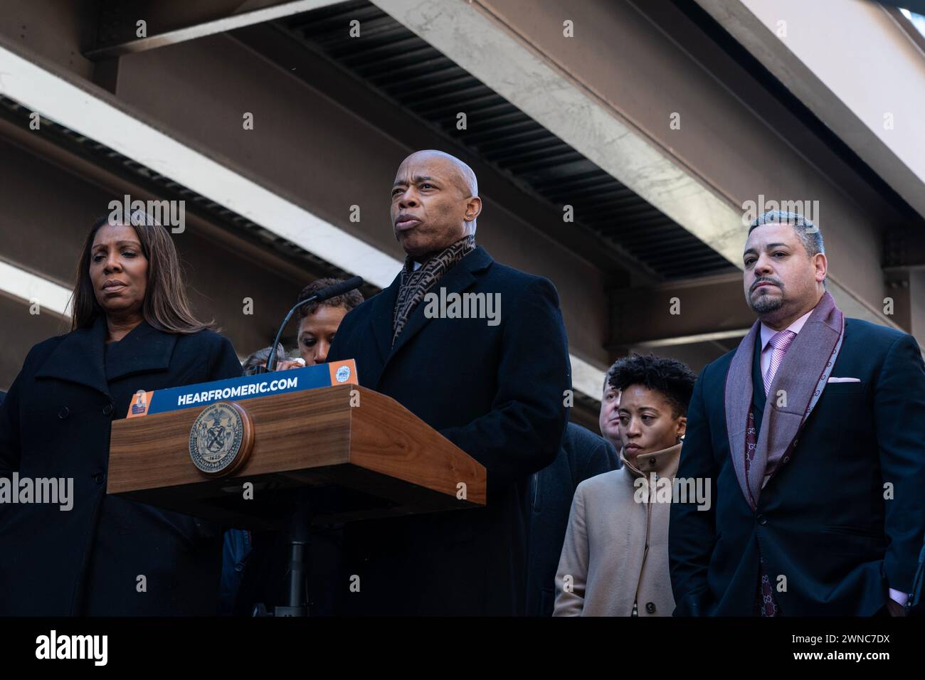 Mayor Eric Adams speaks during 30th anniversary commemoration of death ...