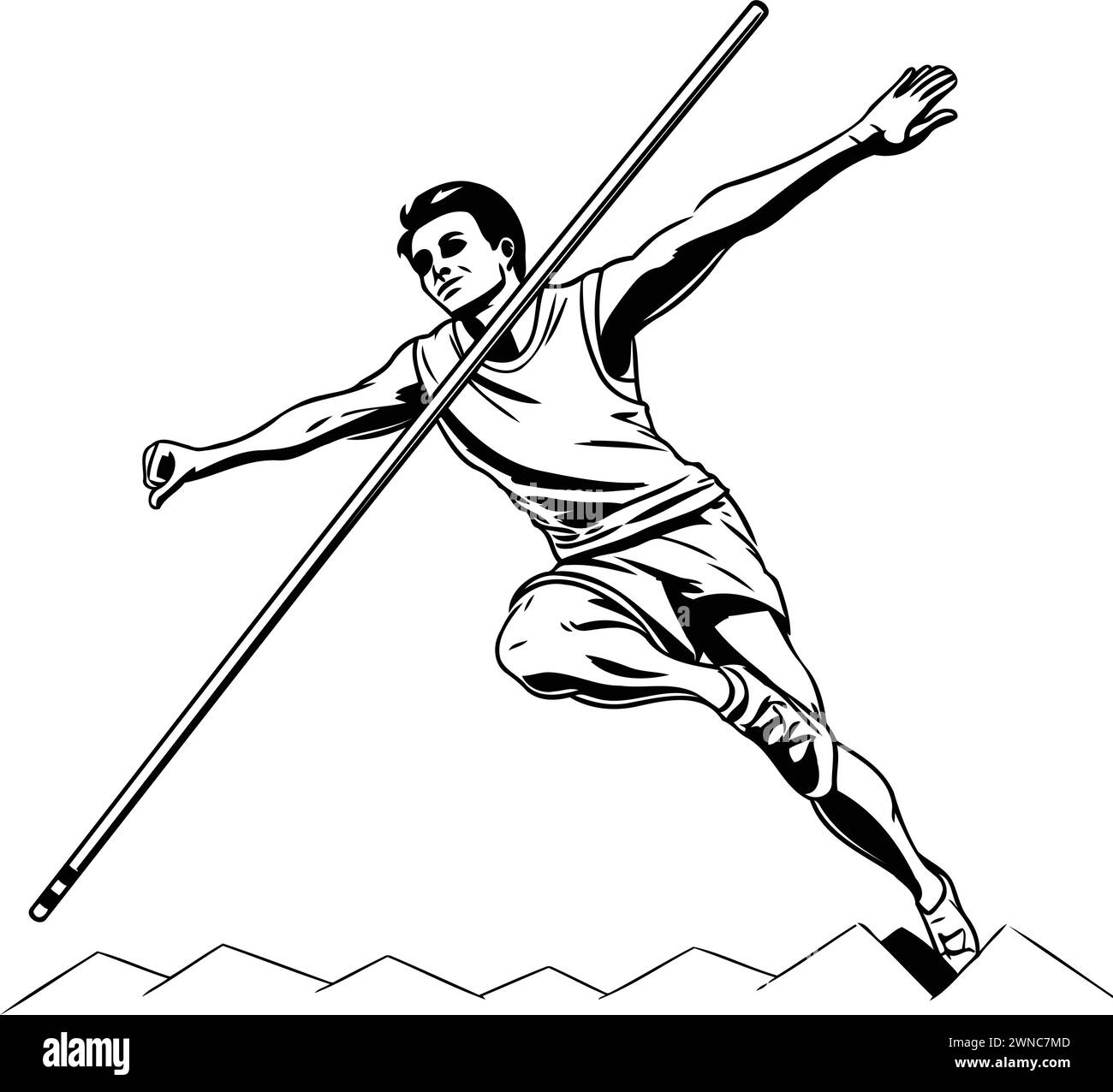 Javelin vector vectors Black and White Stock Photos & Images - Alamy