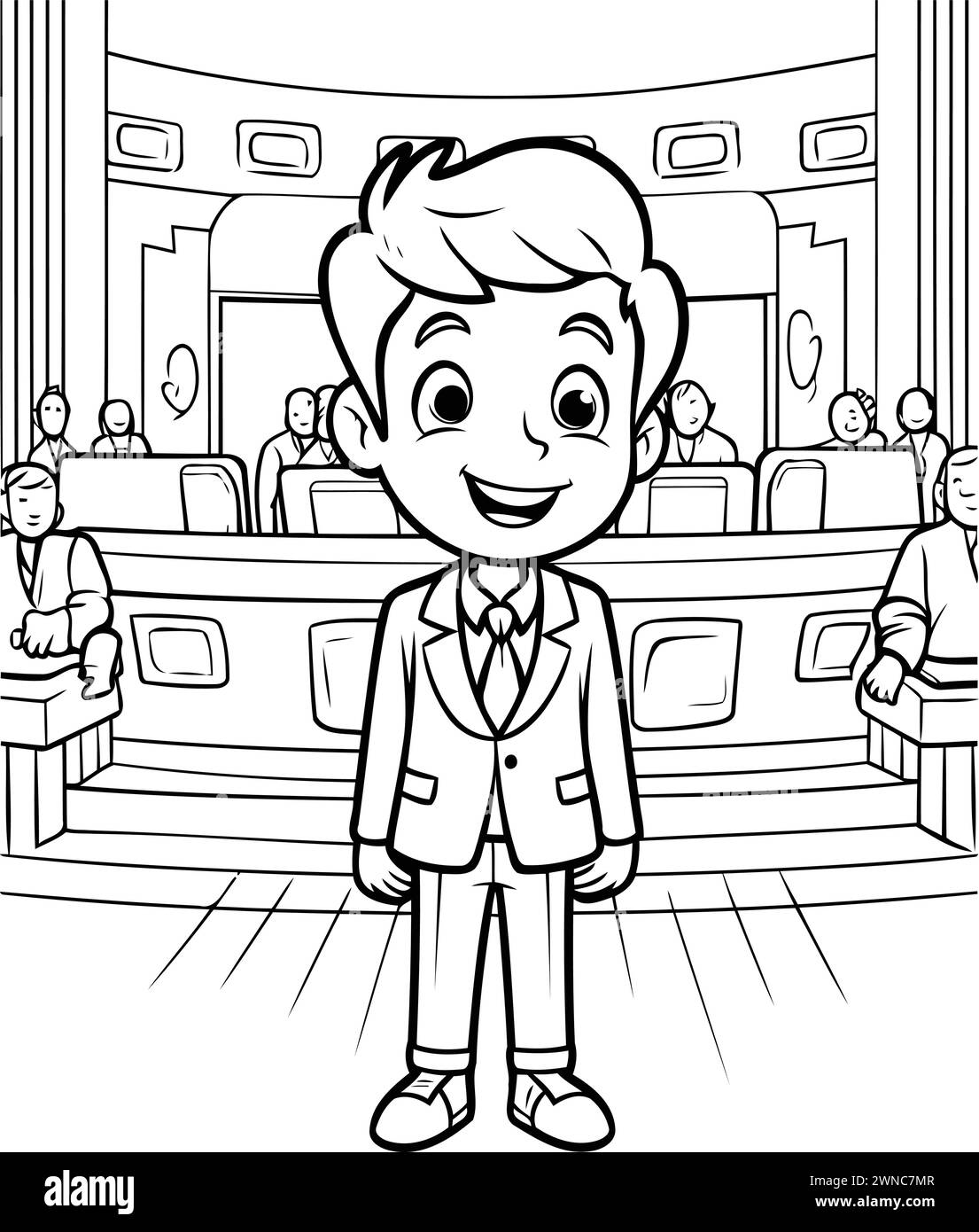 Manager cartoon Black and White Stock Photos & Images - Alamy