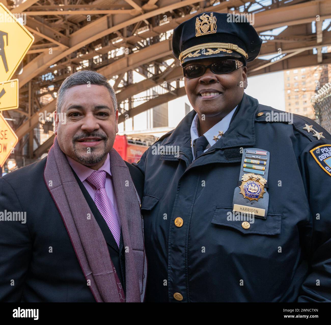 Police Commissioner Edward Caban and NYPD Chief Judith Harrison attend ...