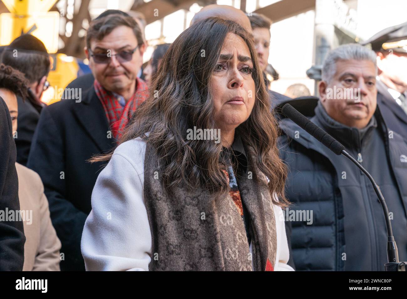 Devorah Halberstam, mother of Ari Halberstam speaks during 30th ...