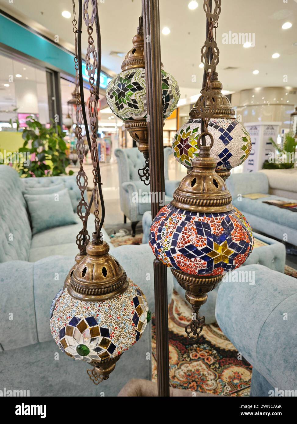 colorful designed electric light bulb stand Stock Photo - Alamy