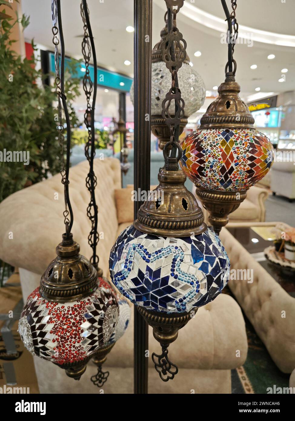 colorful designed electric light bulb stand Stock Photo - Alamy