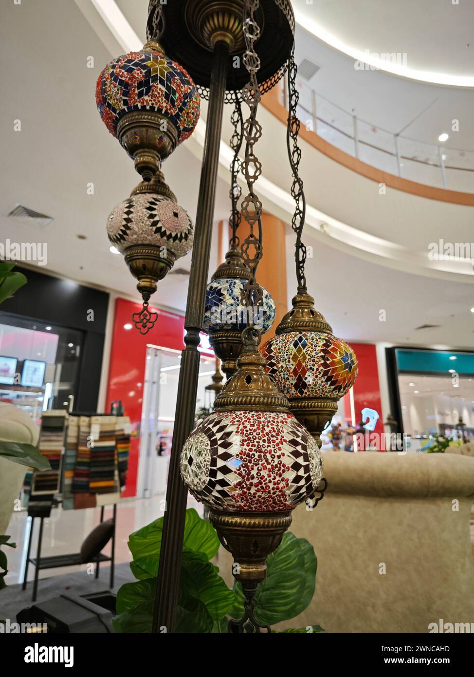 colorful designed electric light bulb stand Stock Photo - Alamy