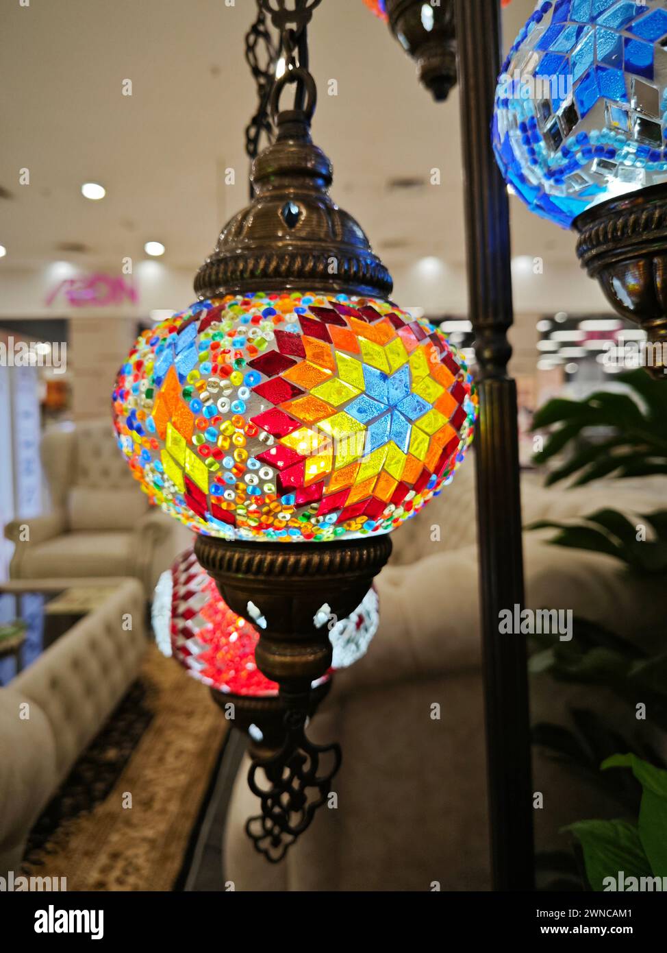 colorful designed electric light bulb stand Stock Photo - Alamy