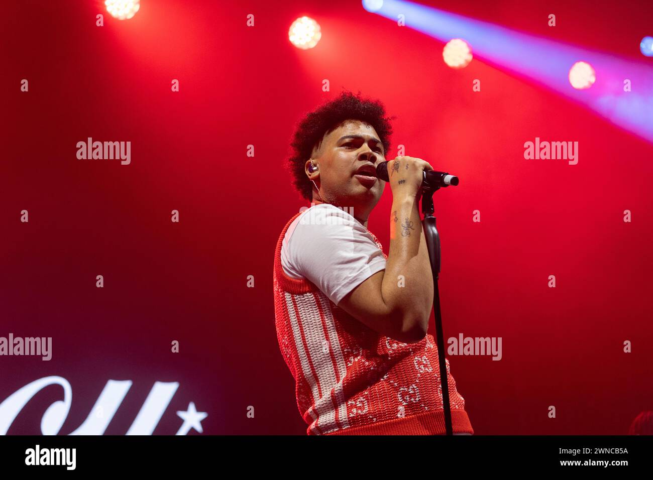 London, UK. March 1st, 2024. British singer Sekou performs at the ...