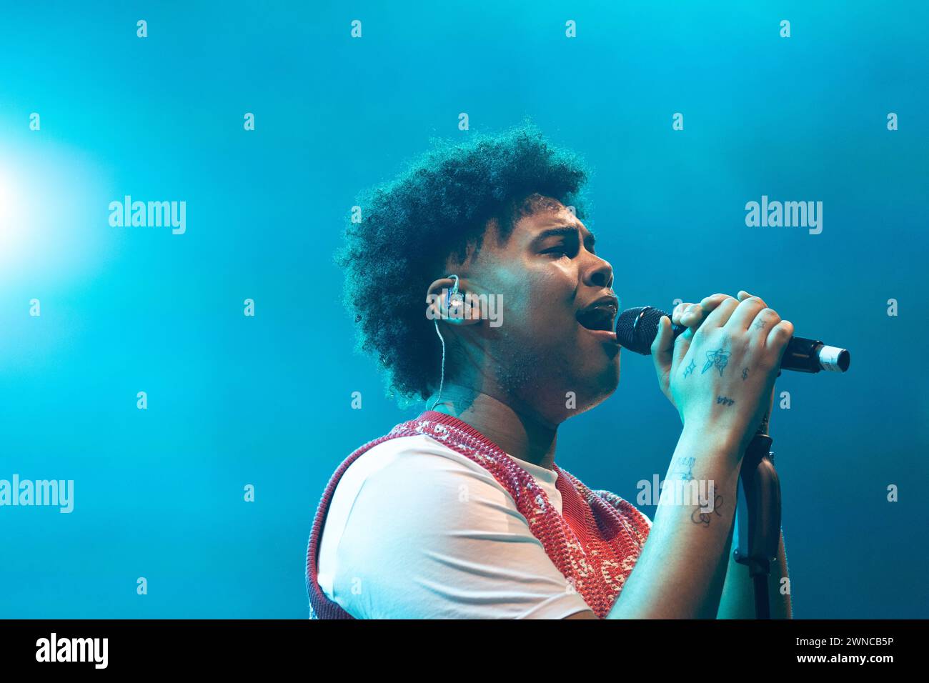 London, UK. March 1st, 2024. British singer Sekou performs at the ...