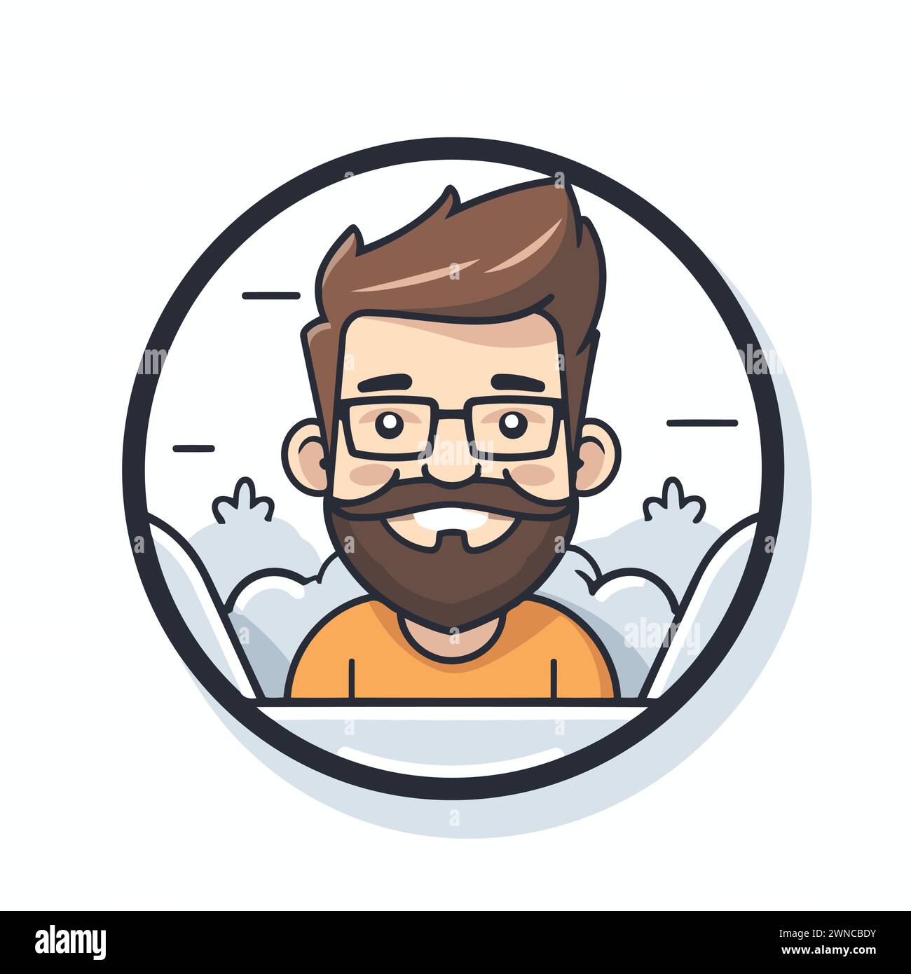 Circle beard Stock Vector Images - Alamy