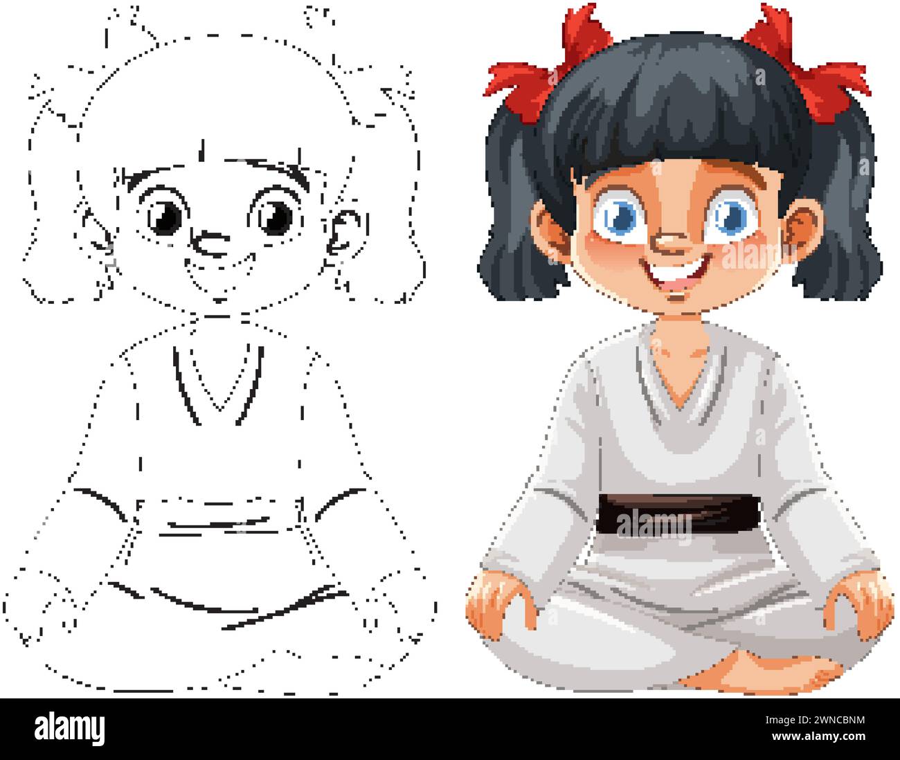 Child karate dojo Stock Vector Images - Alamy