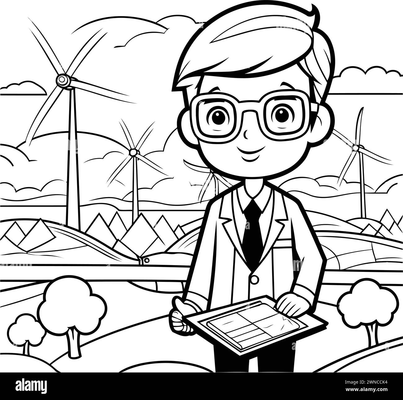 Turbines vector vectors Black and White Stock Photos & Images - Alamy