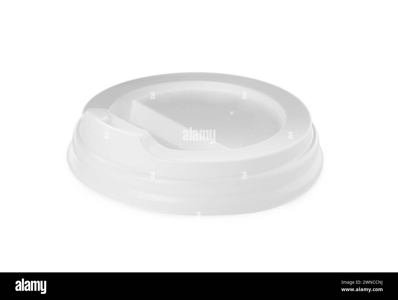 Plastic cap of disposable cup isolated on white Stock Photo - Alamy
