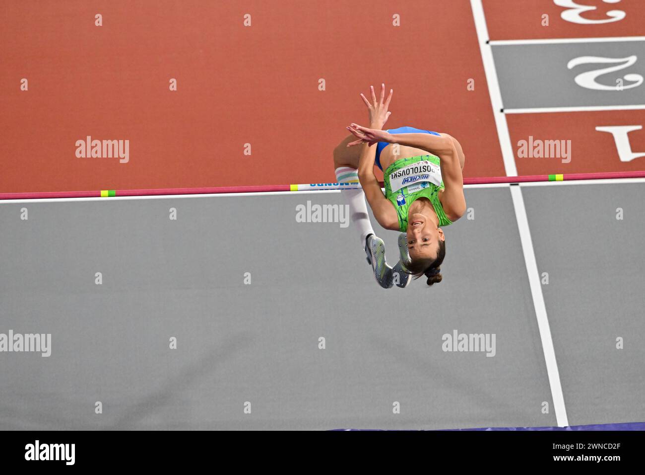 Glasgow, Scotland, UK. 01st Mar, 2024. Lia APOSTOLOVSKI (SLO) clears ...