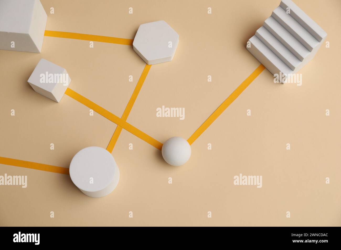 Business process organization and optimization. Scheme with geometric ...