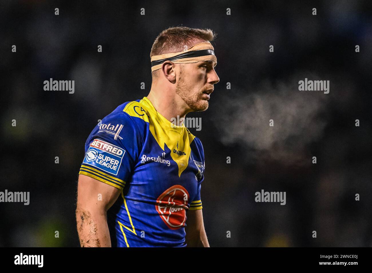 Ben Currie of Warrington Wolves during the Betfred Super League Round 3 ...