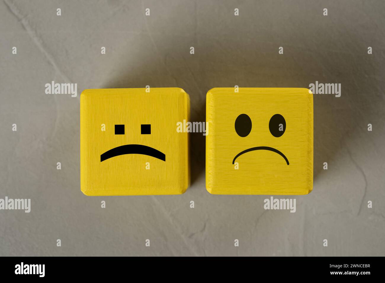 Sad yellow emoticon flat hi-res stock photography and images - Alamy