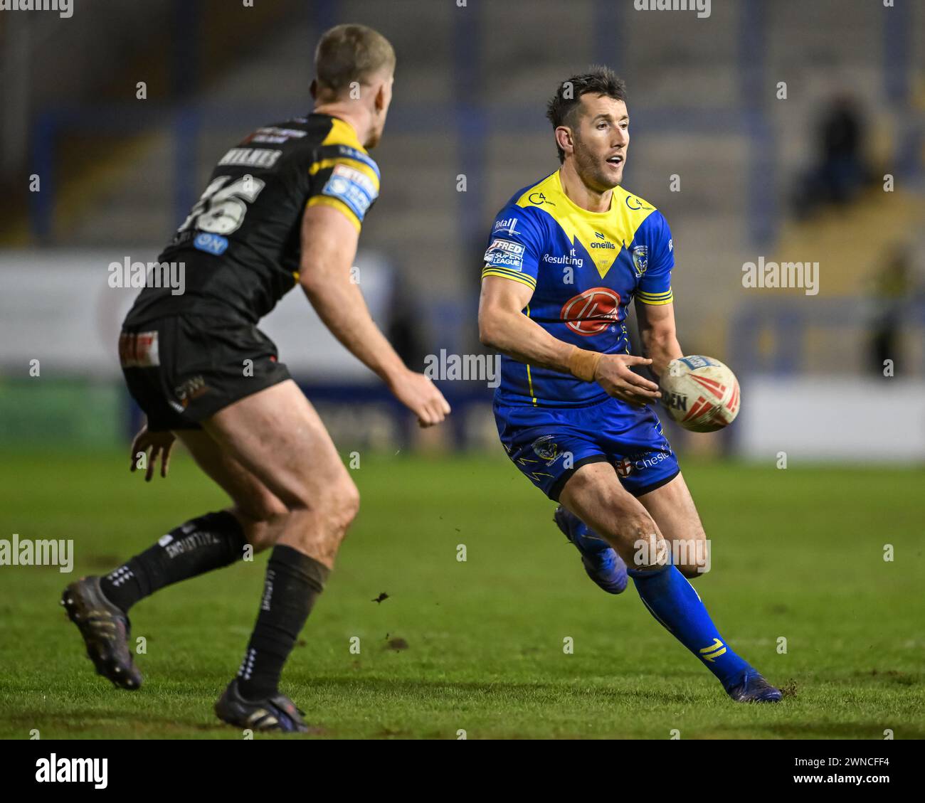 Stefan Ratchford of Warrington Wolves in action during the Betfred ...