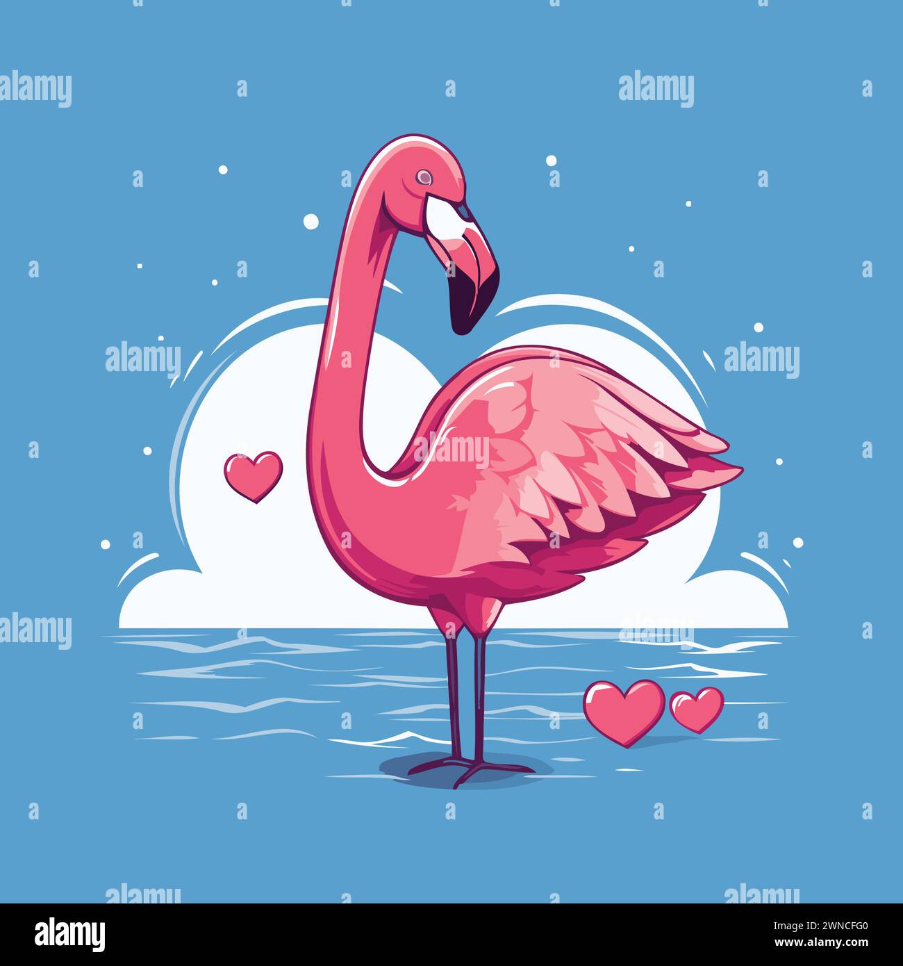 Flamingo bird heart hi-res stock photography and images - Alamy