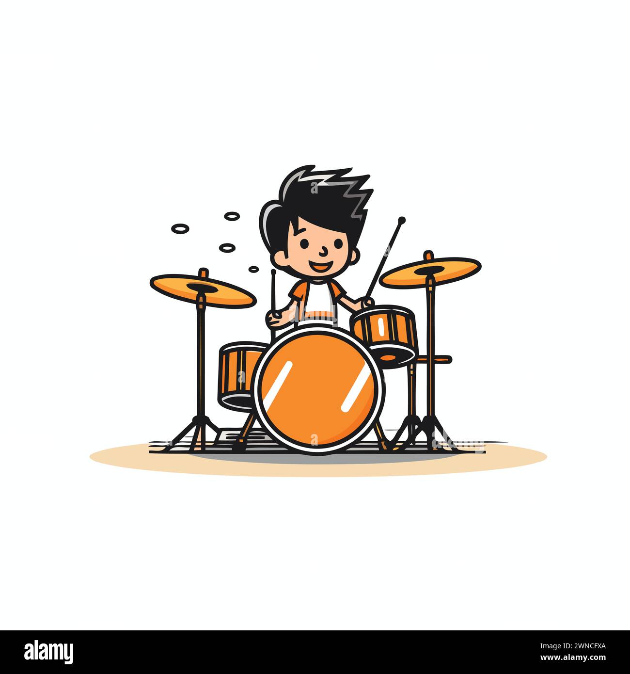 Drummer drums playing music Stock Vector Images - Alamy