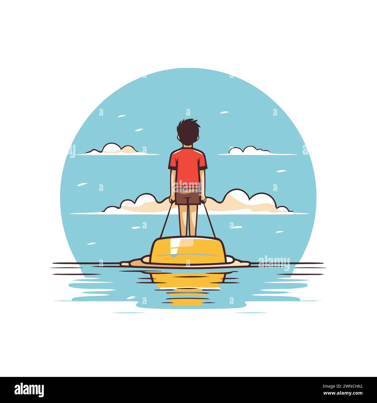 Young boat Stock Vector Images - Alamy