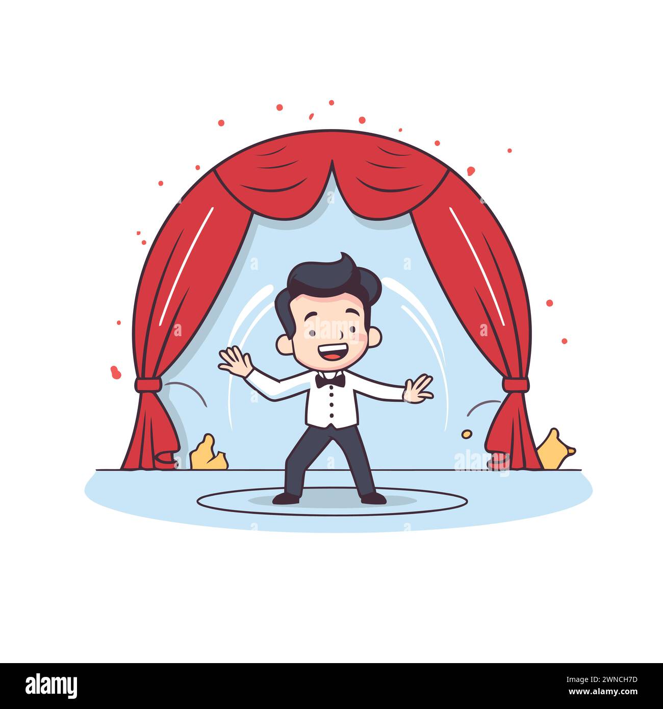 Stage in theatre Stock Vector Images - Alamy