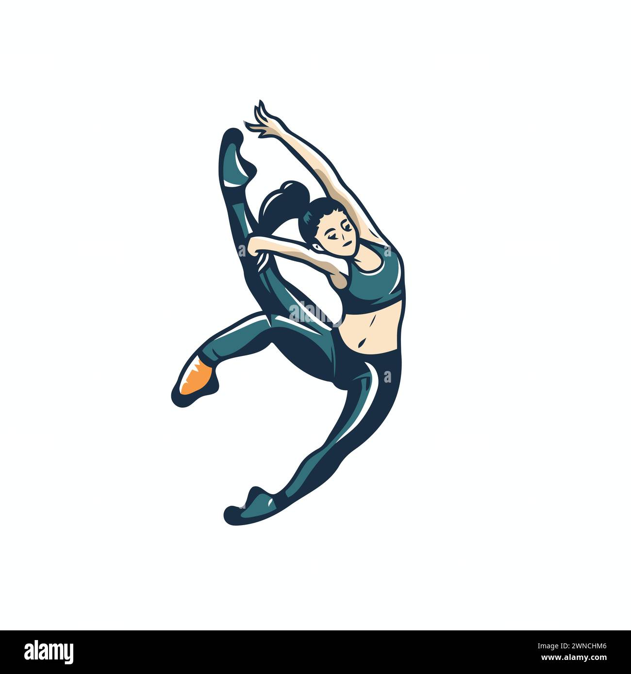 Ballet dancer. vector illustration on white background. Isolated Stock ...