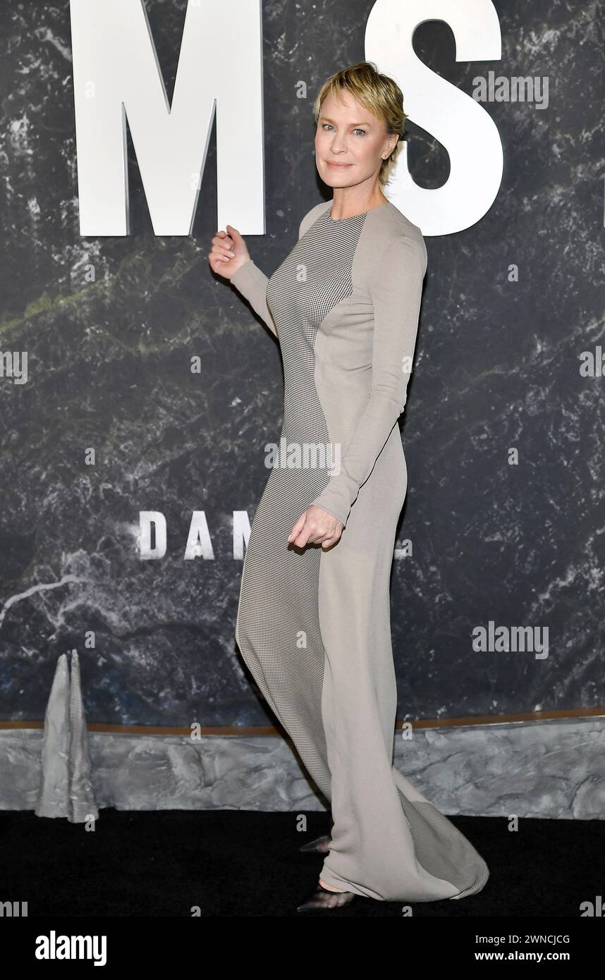 Robin Wright attends the premiere of Netflix's "Damsel" at the Paris ...