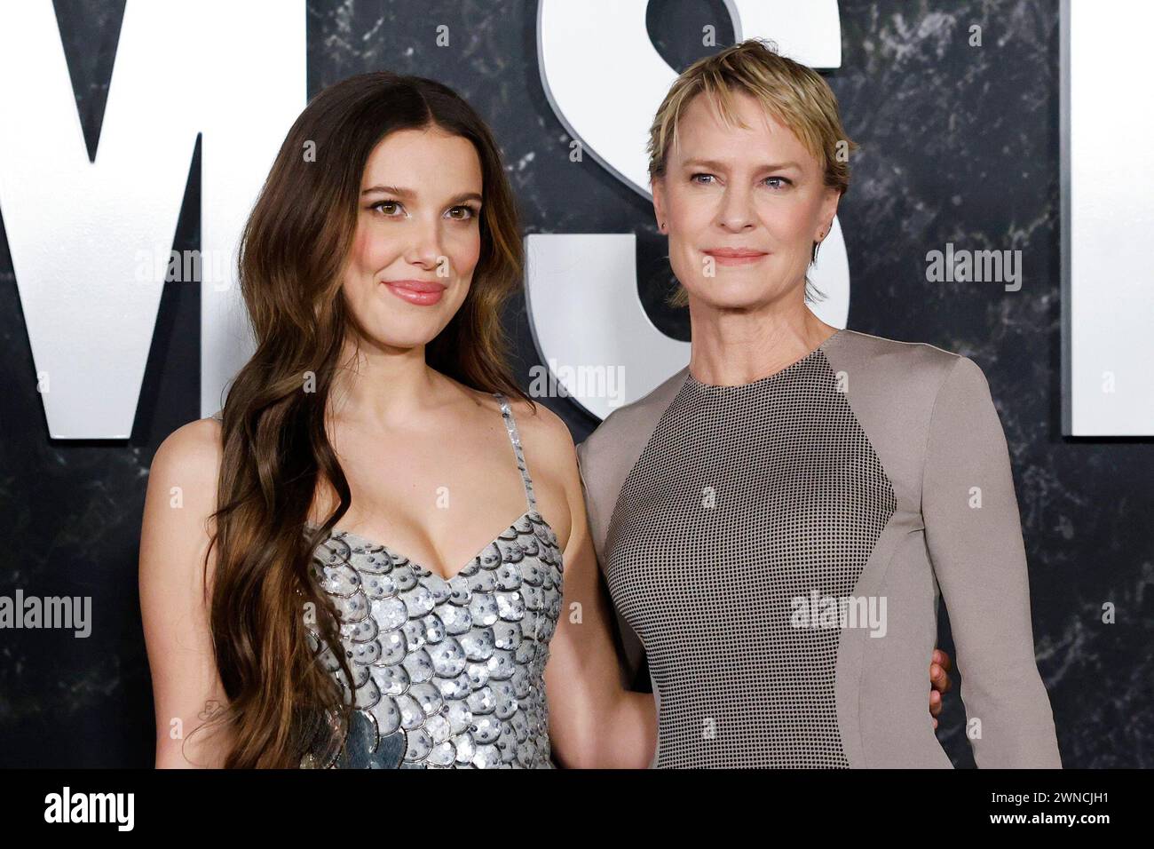 New York, United States. 01st Mar, 2024. Millie Bobby Brown and Robin ...