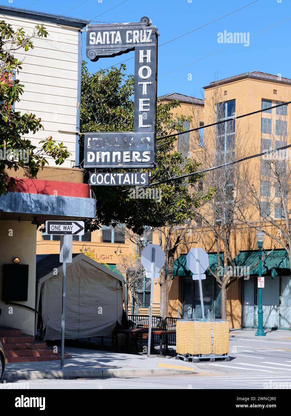 Sign a the former Santa Cruz Hotel, previously the Germania Hotel and ...