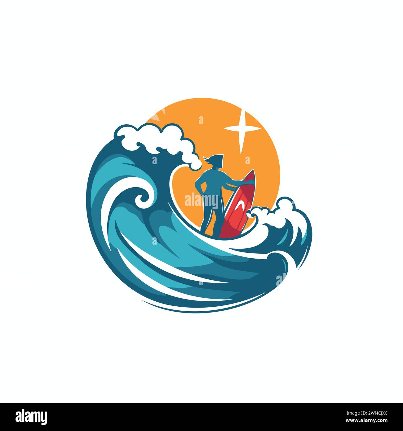 Surfer logo Stock Vector Images - Alamy