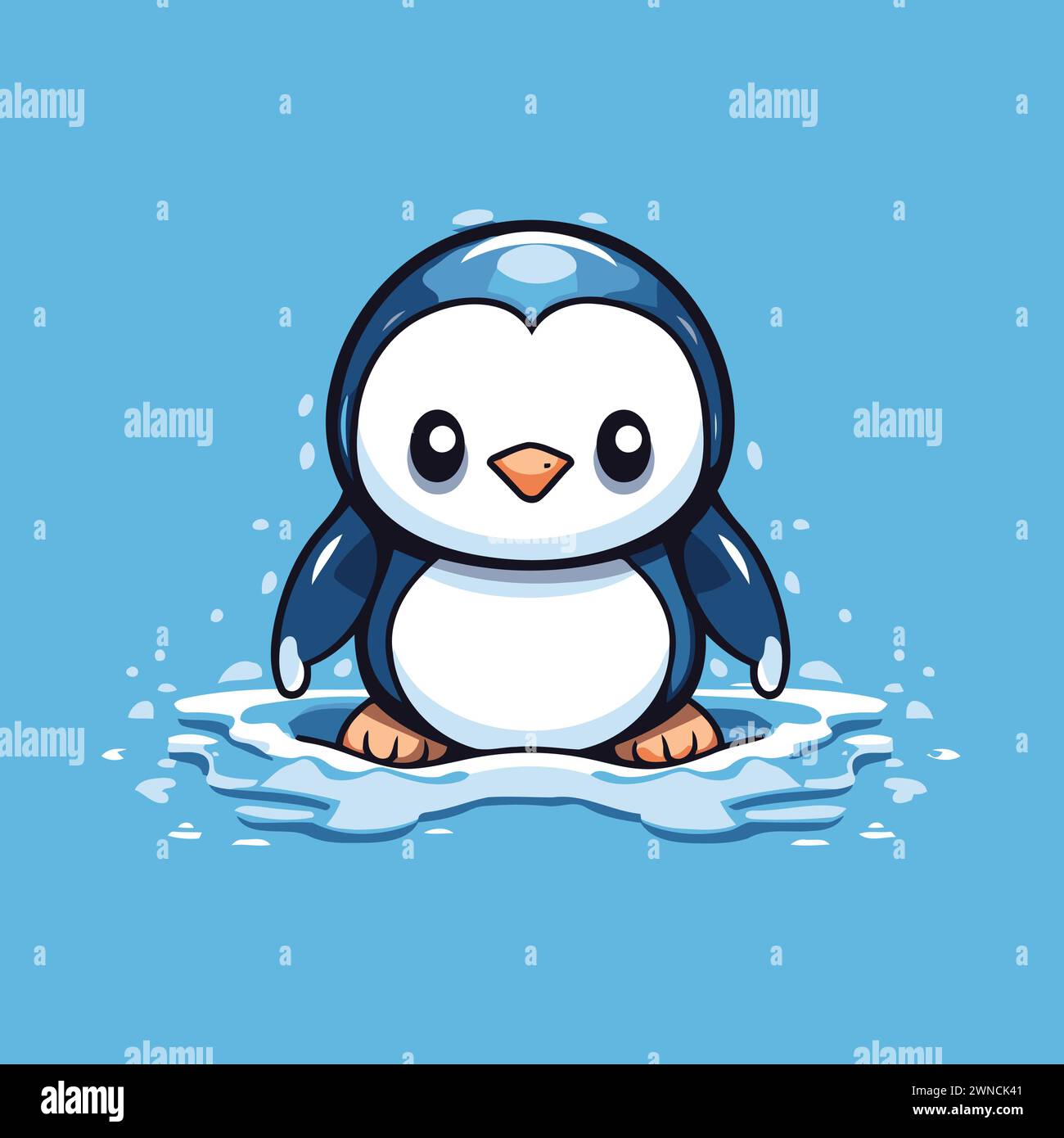 Cute Penguin Cartoon Wallpaper