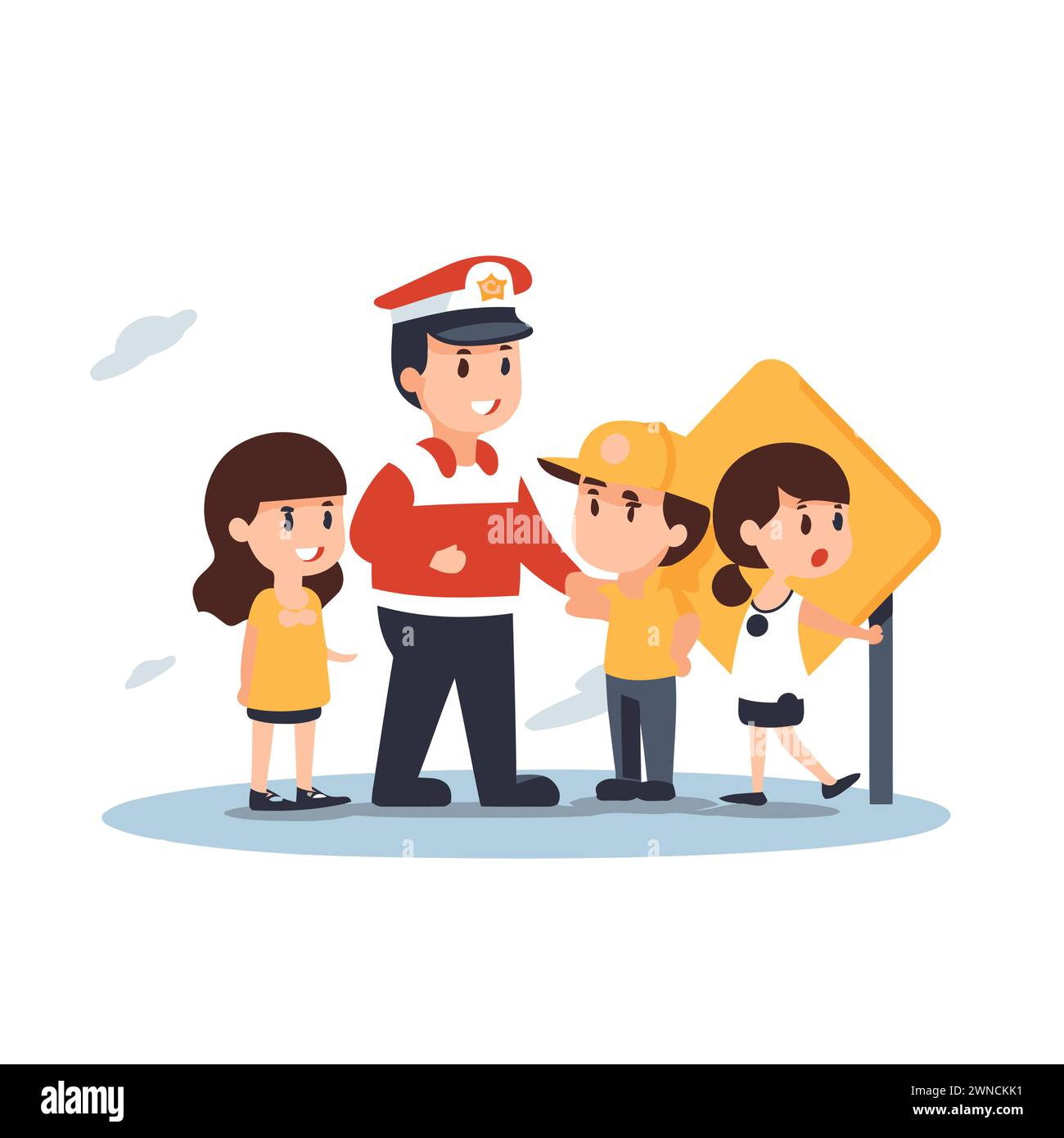 Cop on the street Stock Vector Images - Alamy