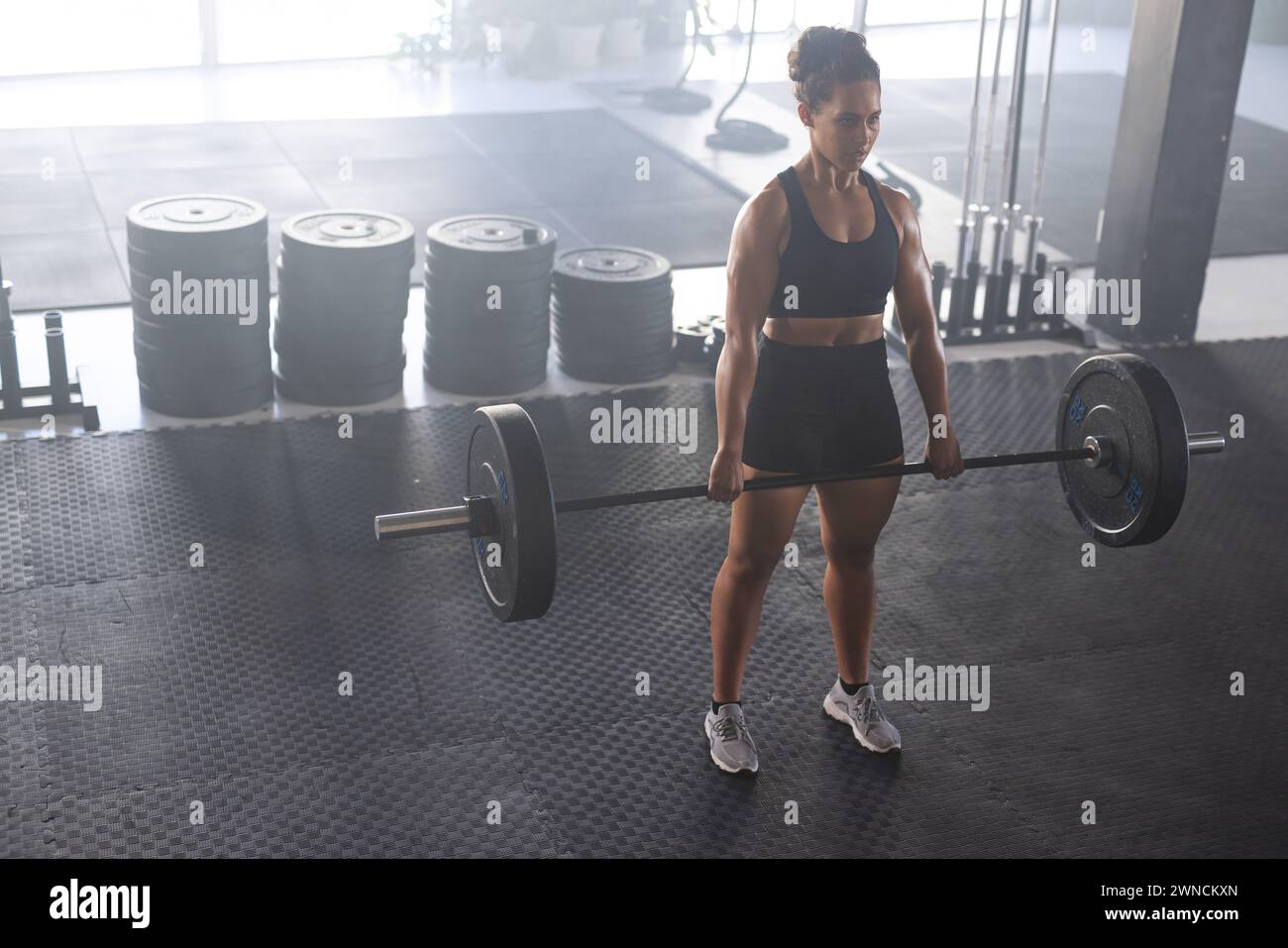 Woman gym workout hi-res stock photography and images - Alamy