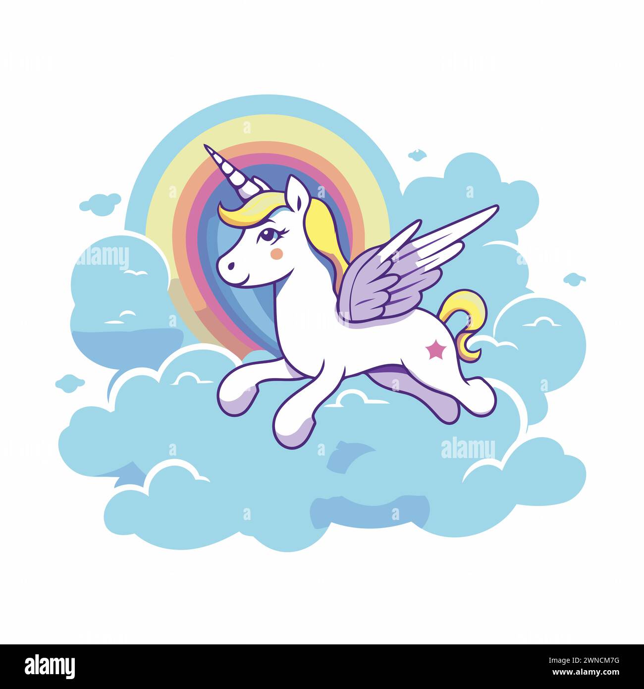 Cartoon magic flying horse hi-res stock photography and images - Alamy