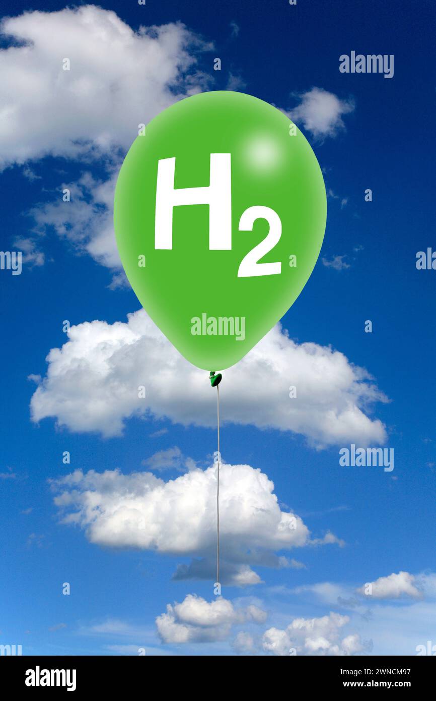 Conceptual illustration depicting clean energy. The image shows the ...