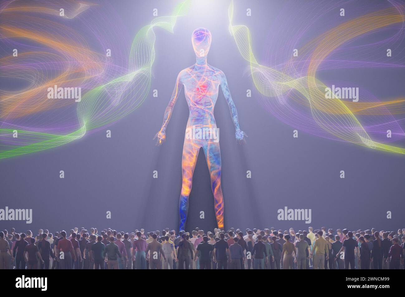 Artificial intelligence taking over, conceptual illustration Stock ...