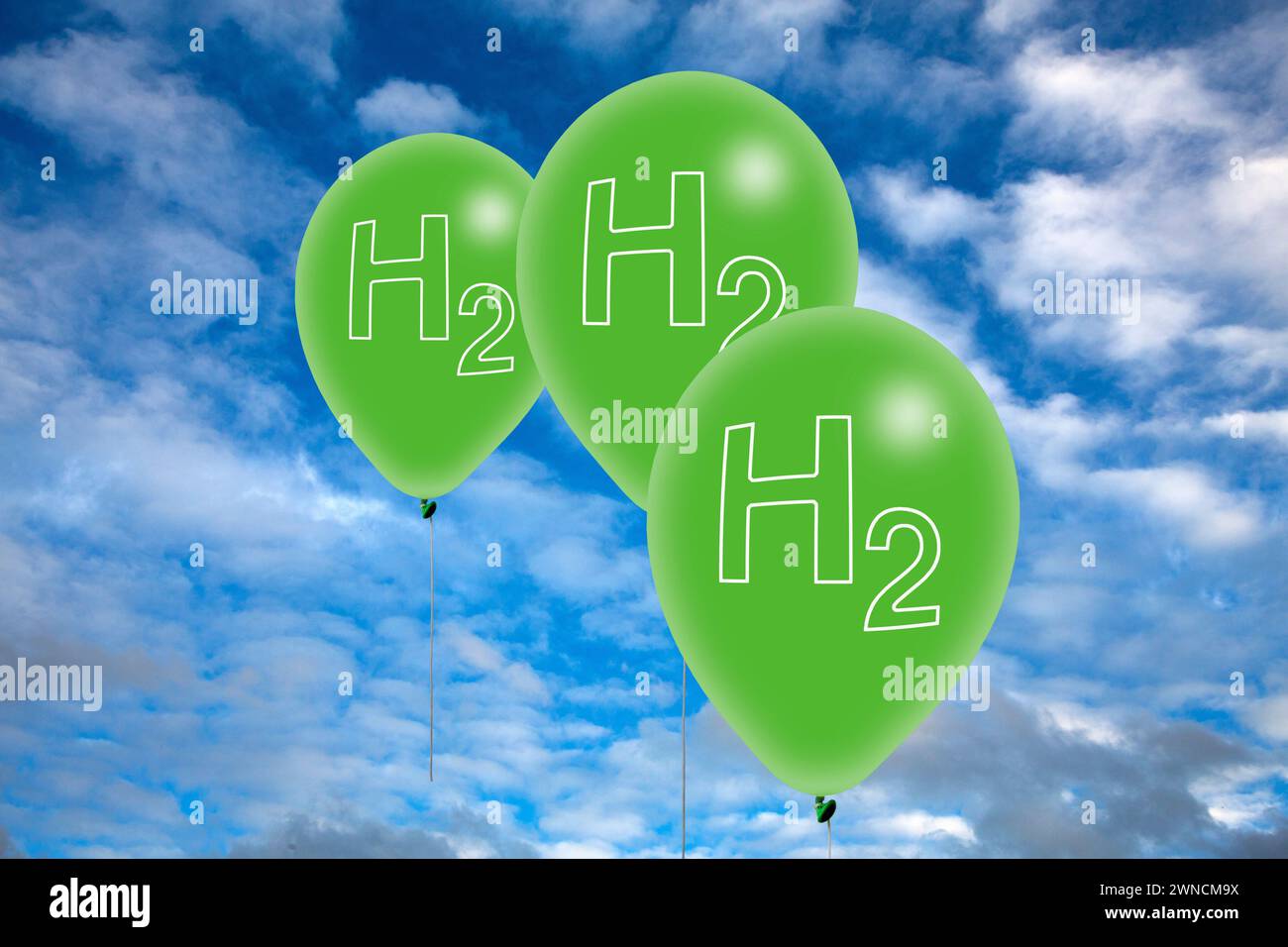 Conceptual illustration depicting clean energy. The image shows the ...