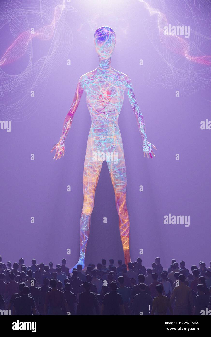 Artificial intelligence taking over, conceptual illustration Stock ...