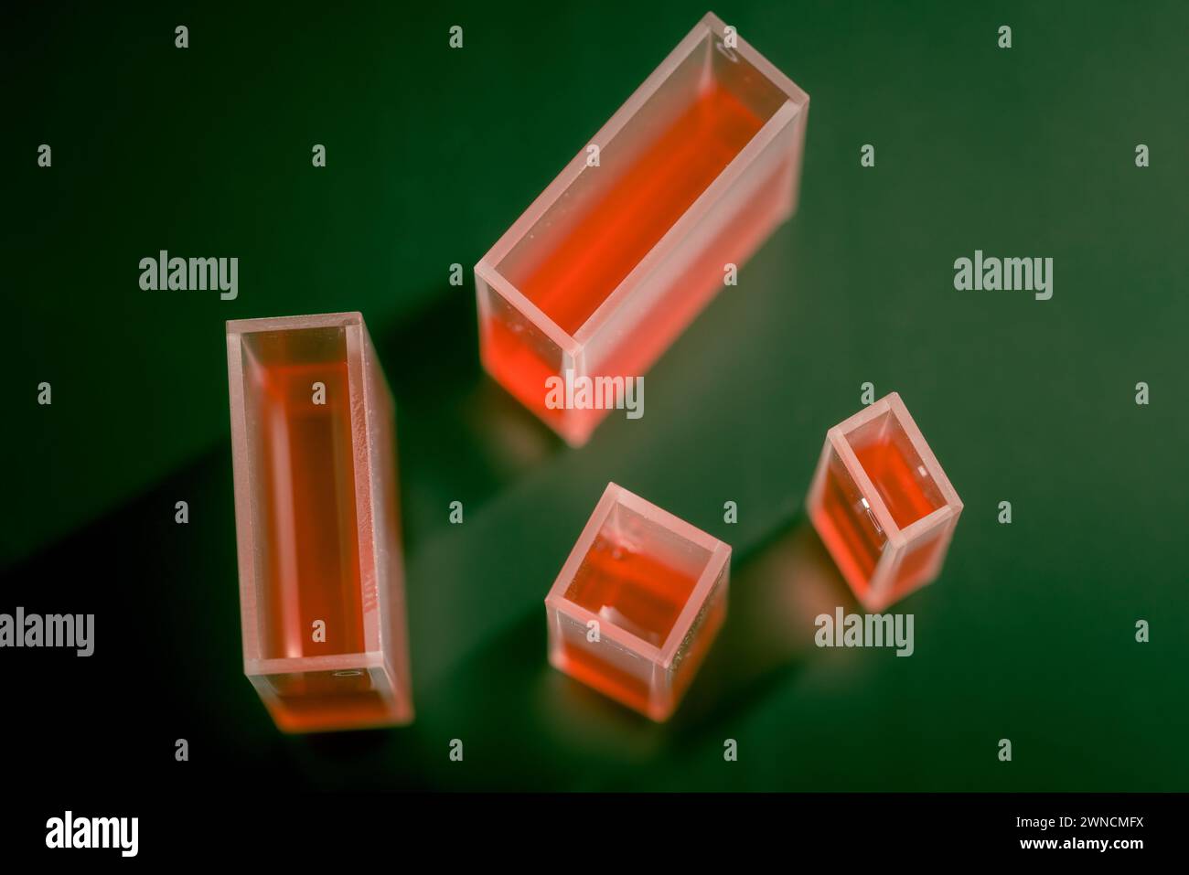 Laboratory glass cuvettes Stock Photo - Alamy