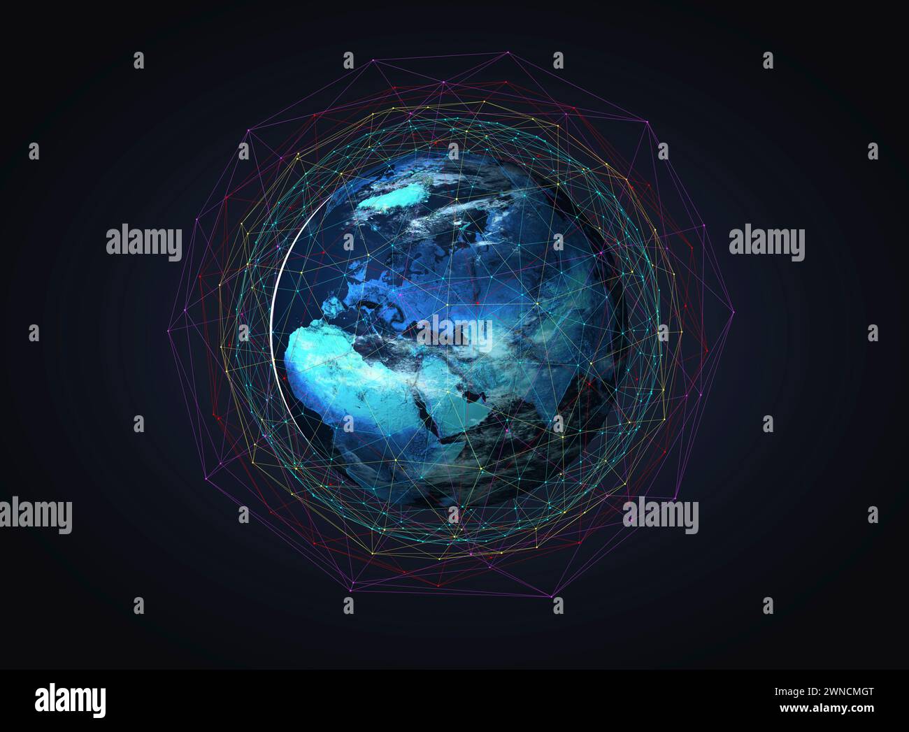 Global communication network, illustration Stock Photo - Alamy