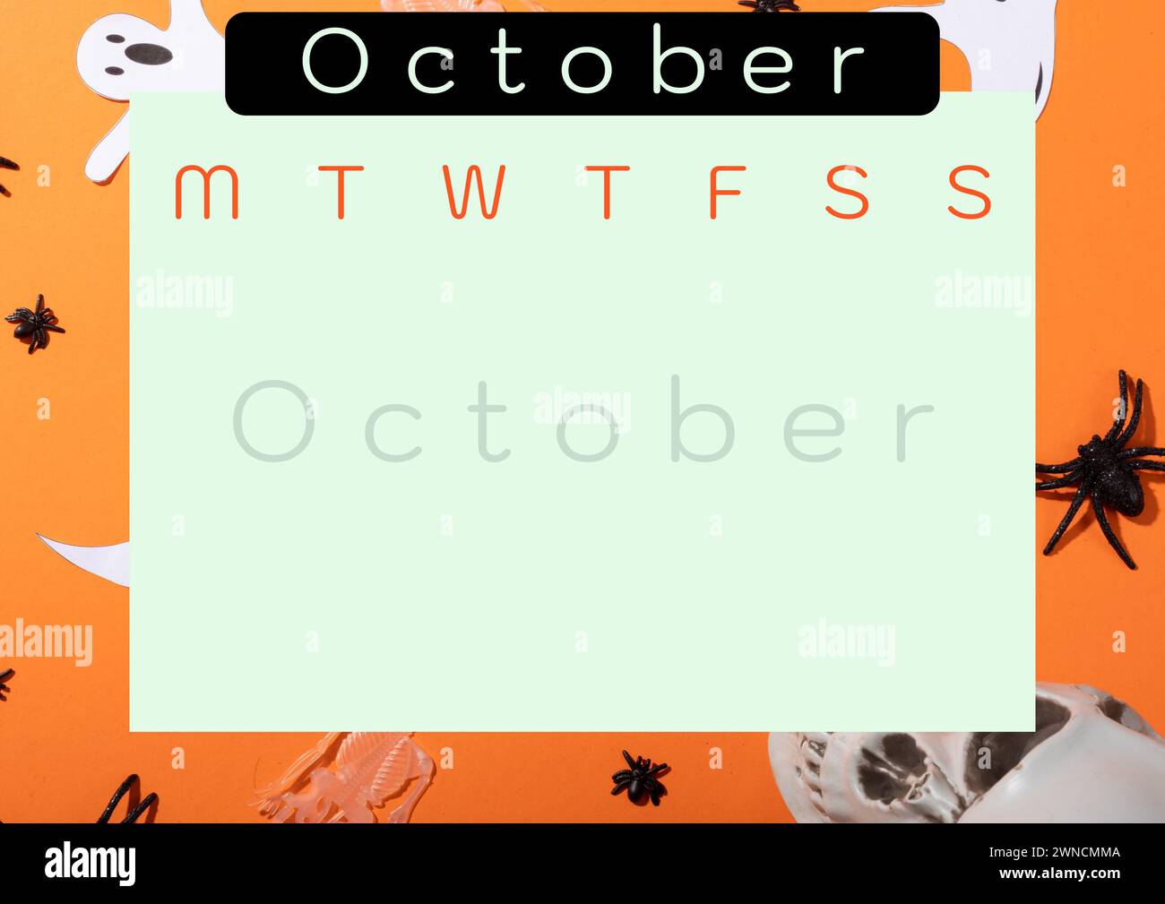 Plan Halloween with a spooky calendar Stock Photo - Alamy