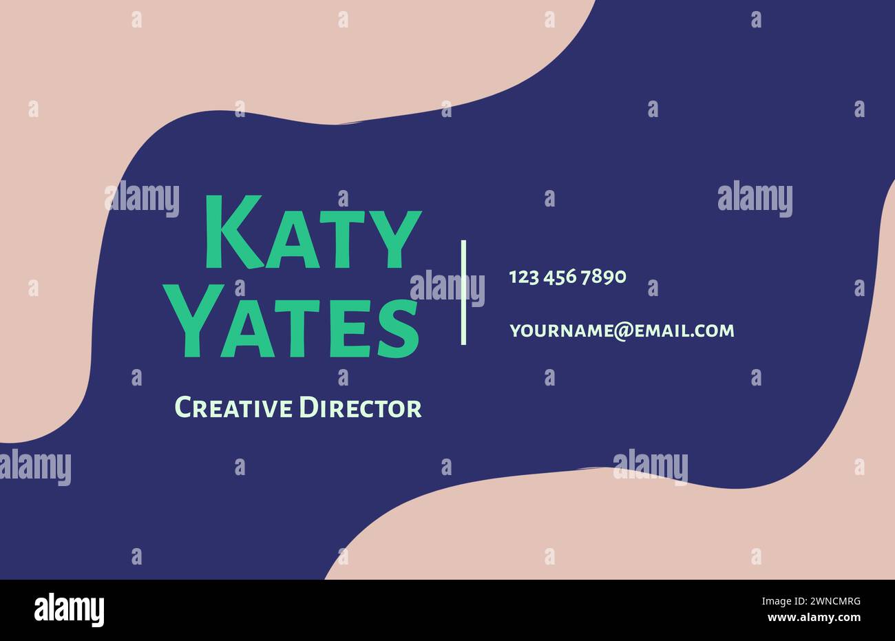 Modern business card design, bold typography Stock Photo - Alamy