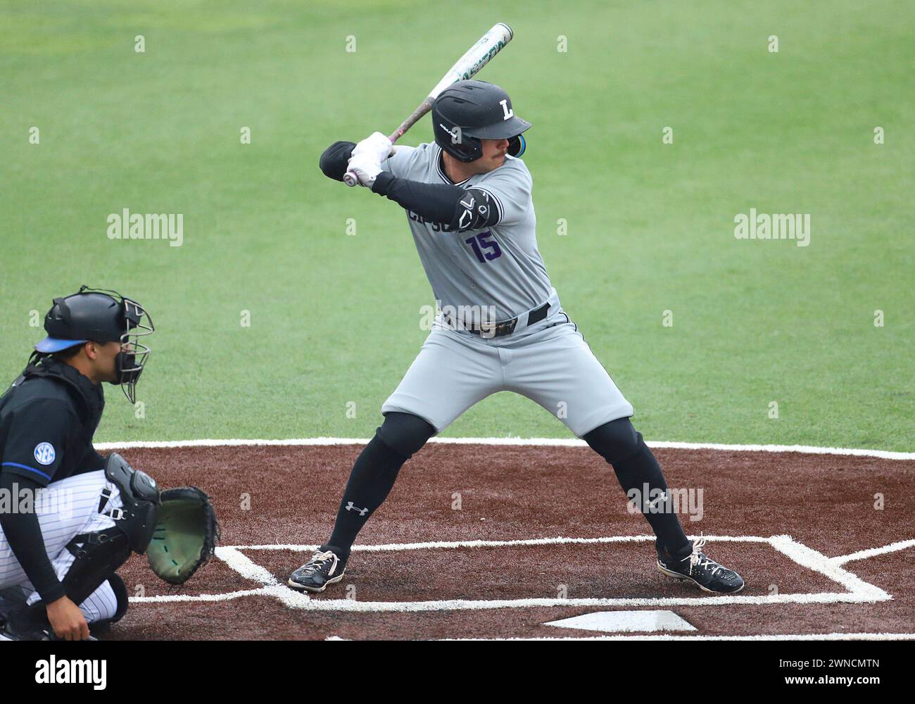 LEXINGTON, KY - MARCH 01: Lipscomb catcher Carter Richey (15) in a game ...