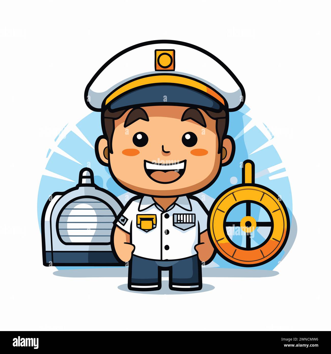 Illustration captains hat hi-res stock photography and images - Alamy
