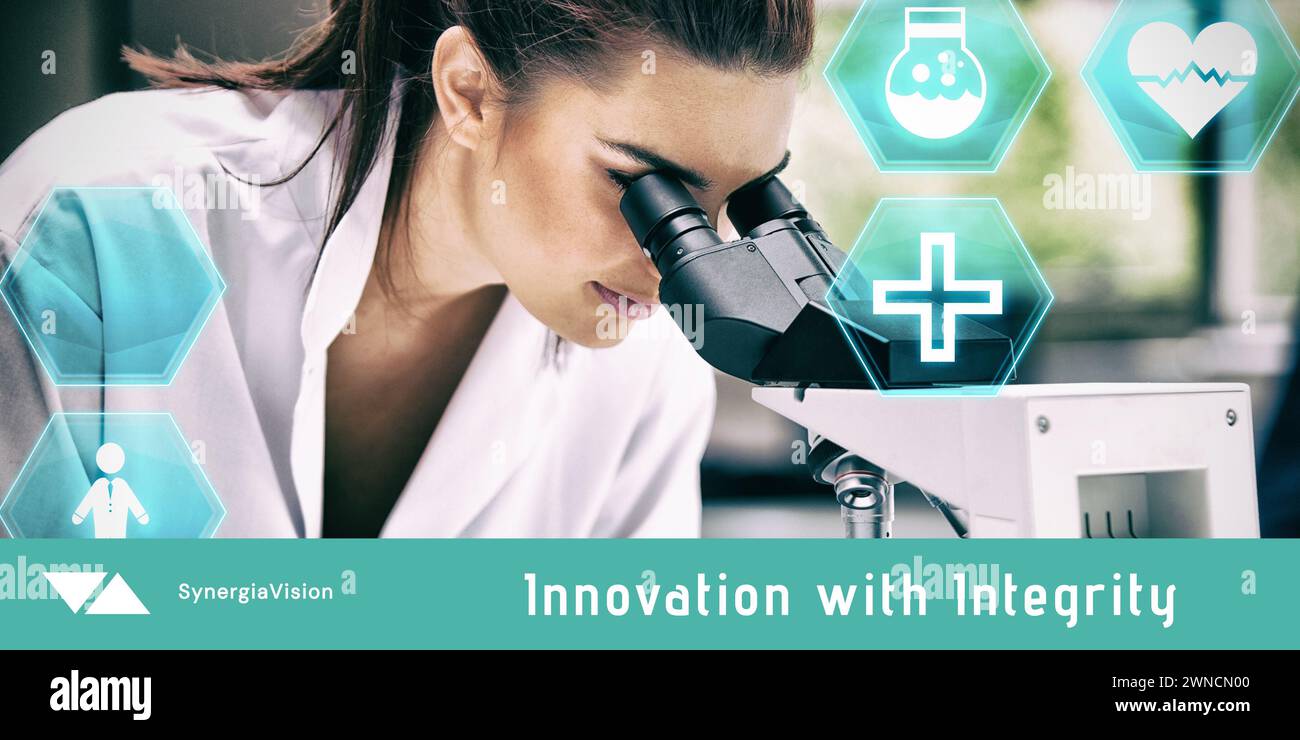 Explore scientific breakthroughs, researcher using a microscope Stock ...