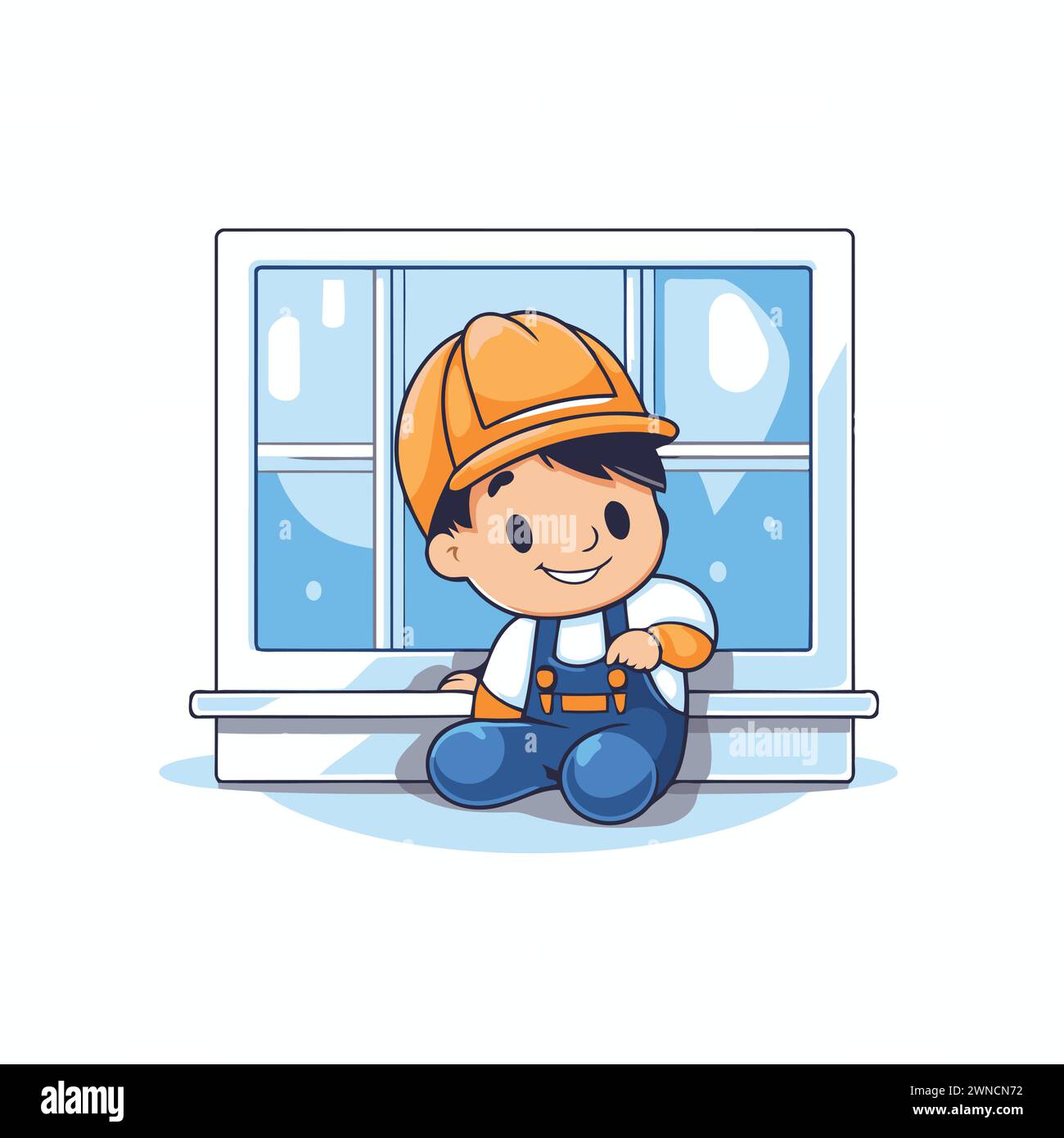 Building sitting window Stock Vector Images - Alamy