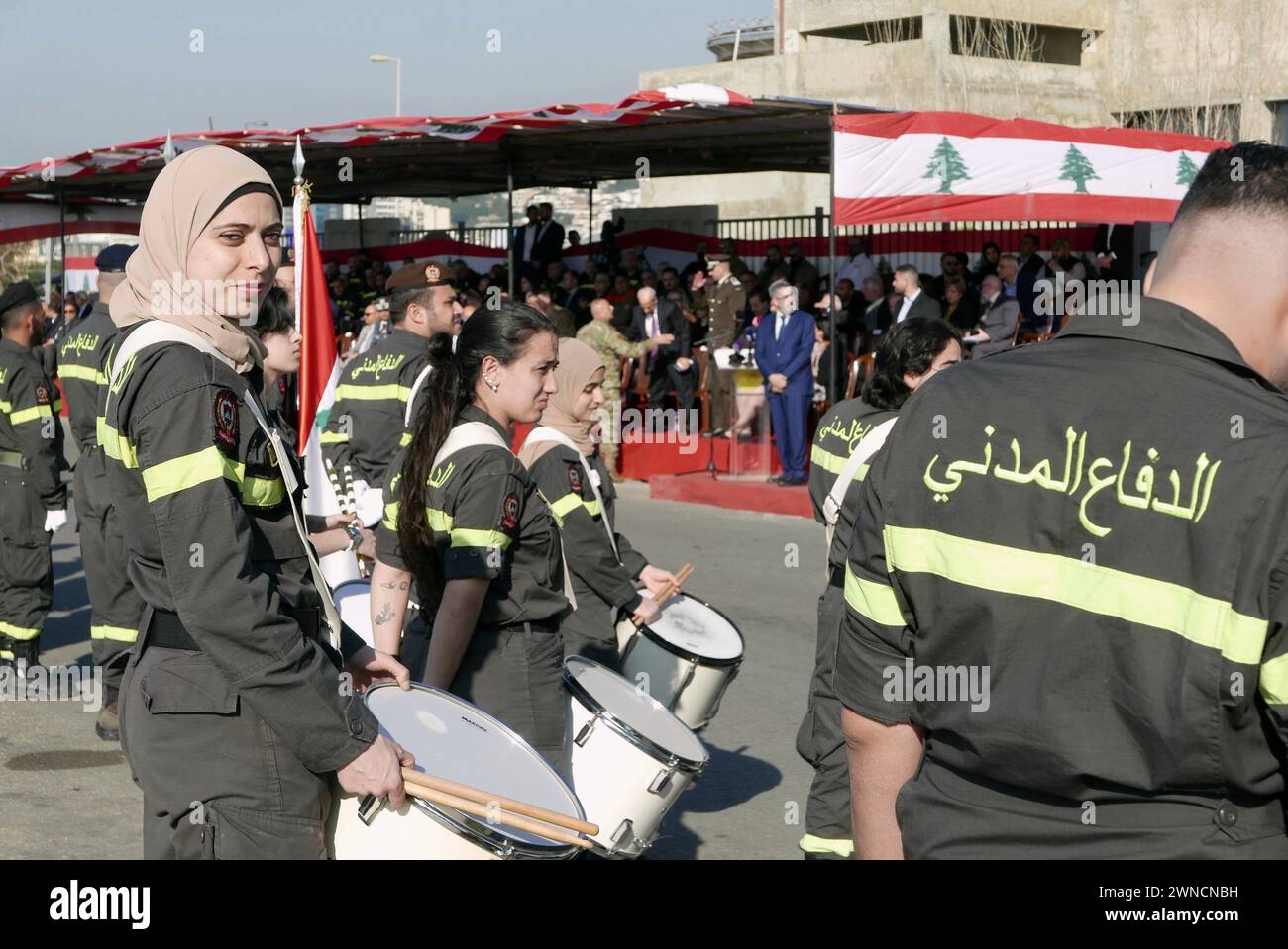 Beirut, Lebanon. 01st Mar, 2024. Lebanon marks the International Civil ...