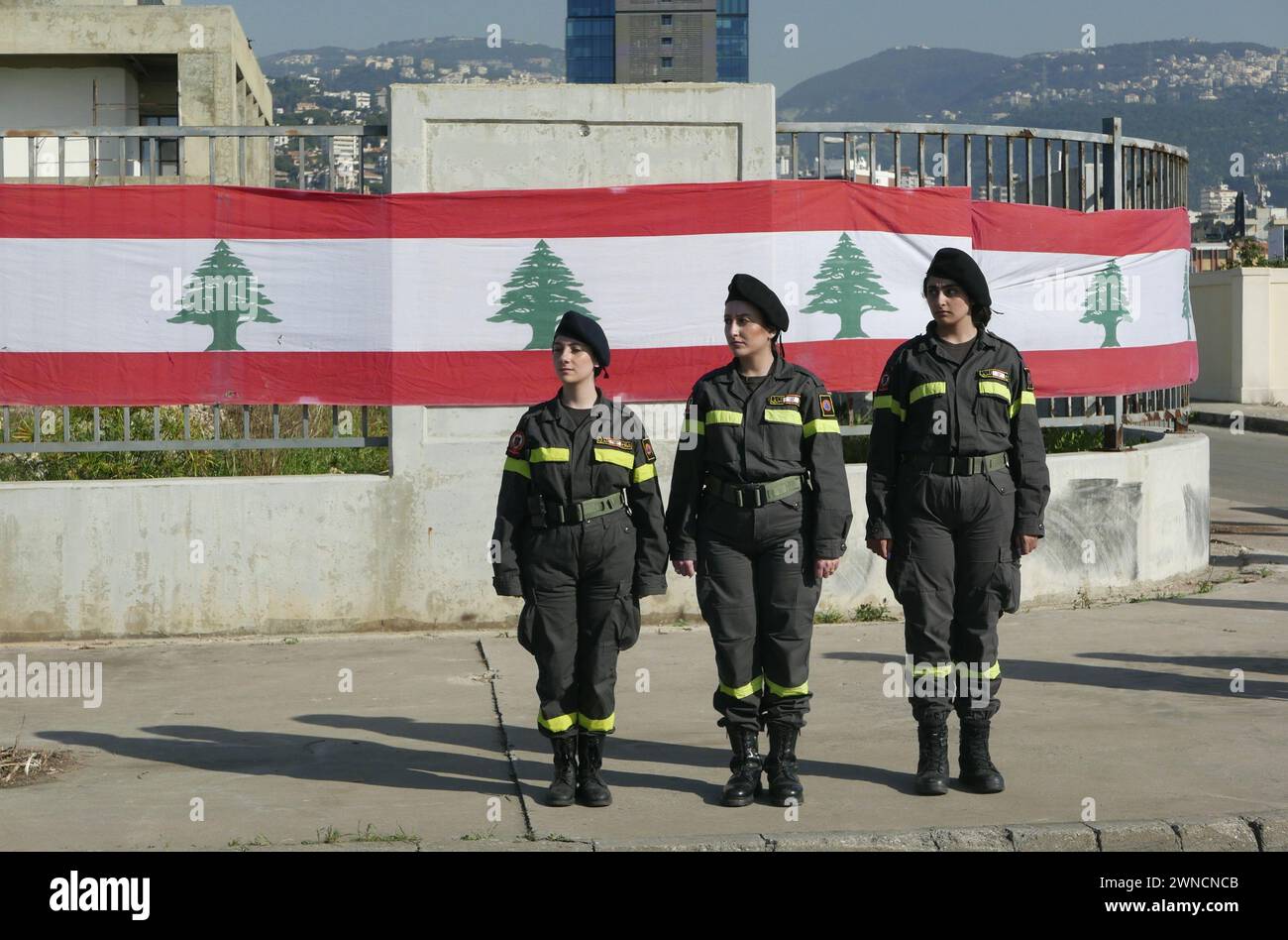 Beirut, Lebanon. 01st Mar, 2024. Lebanon marks the International Civil ...