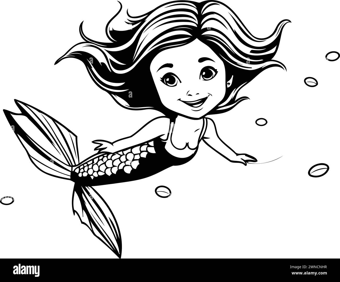 Mermaid illustration book Stock Vector Images - Alamy