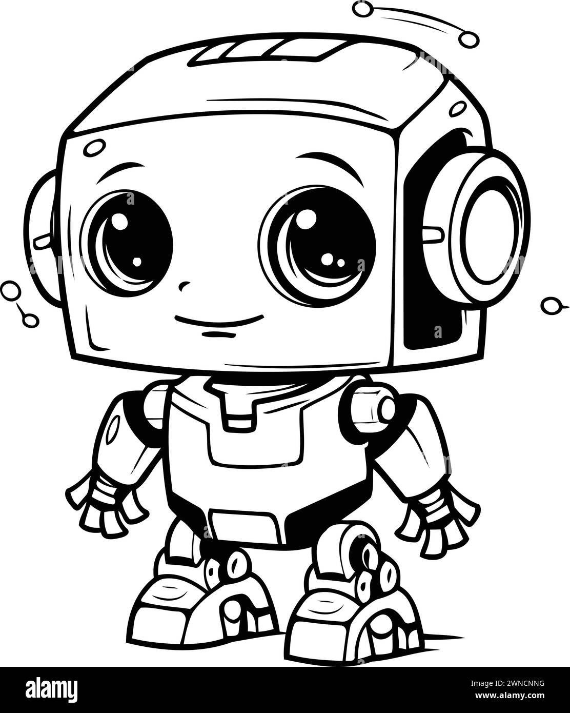 Robot clipart black Cut Out Stock Images & Pictures - Alamy