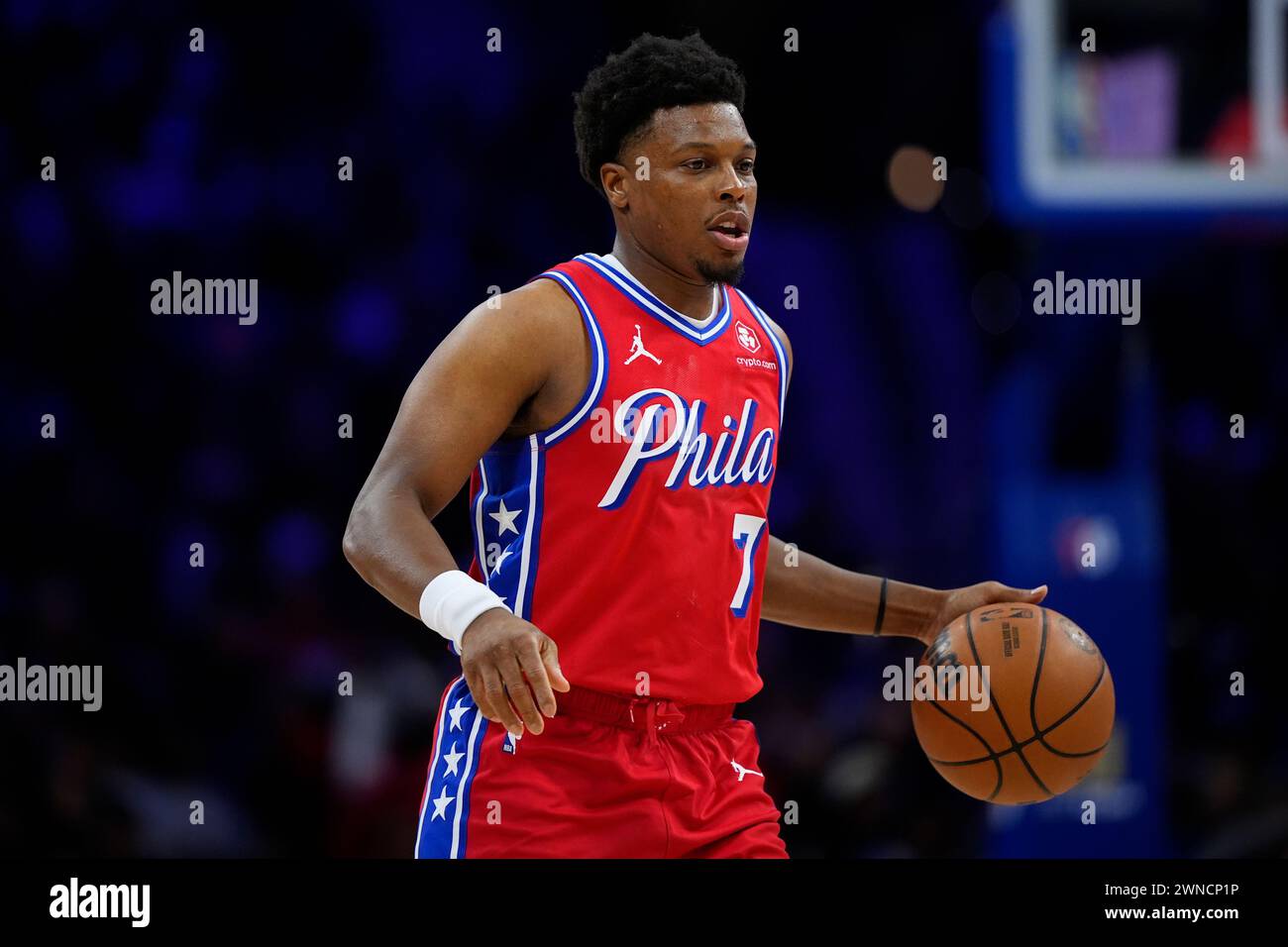 Philadelphia 76ers' Kyle Lowry plays during an NBA basketball game ...